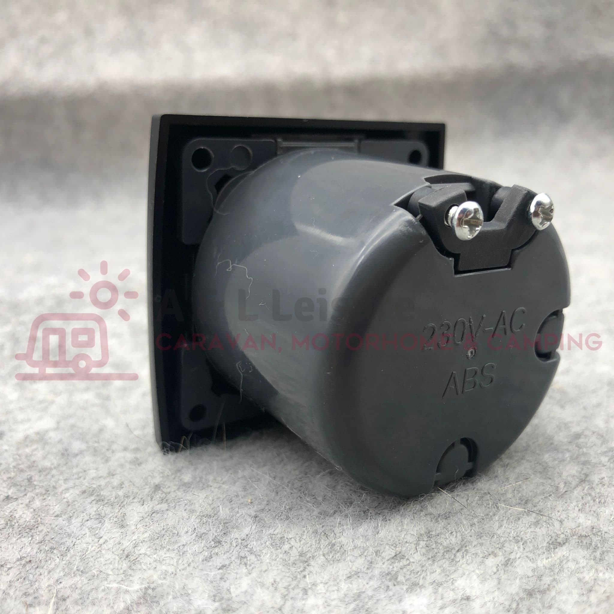 CBE C-Line 13a - 240v 1-Way Socket Faceplate & Back Box - CS Black Range